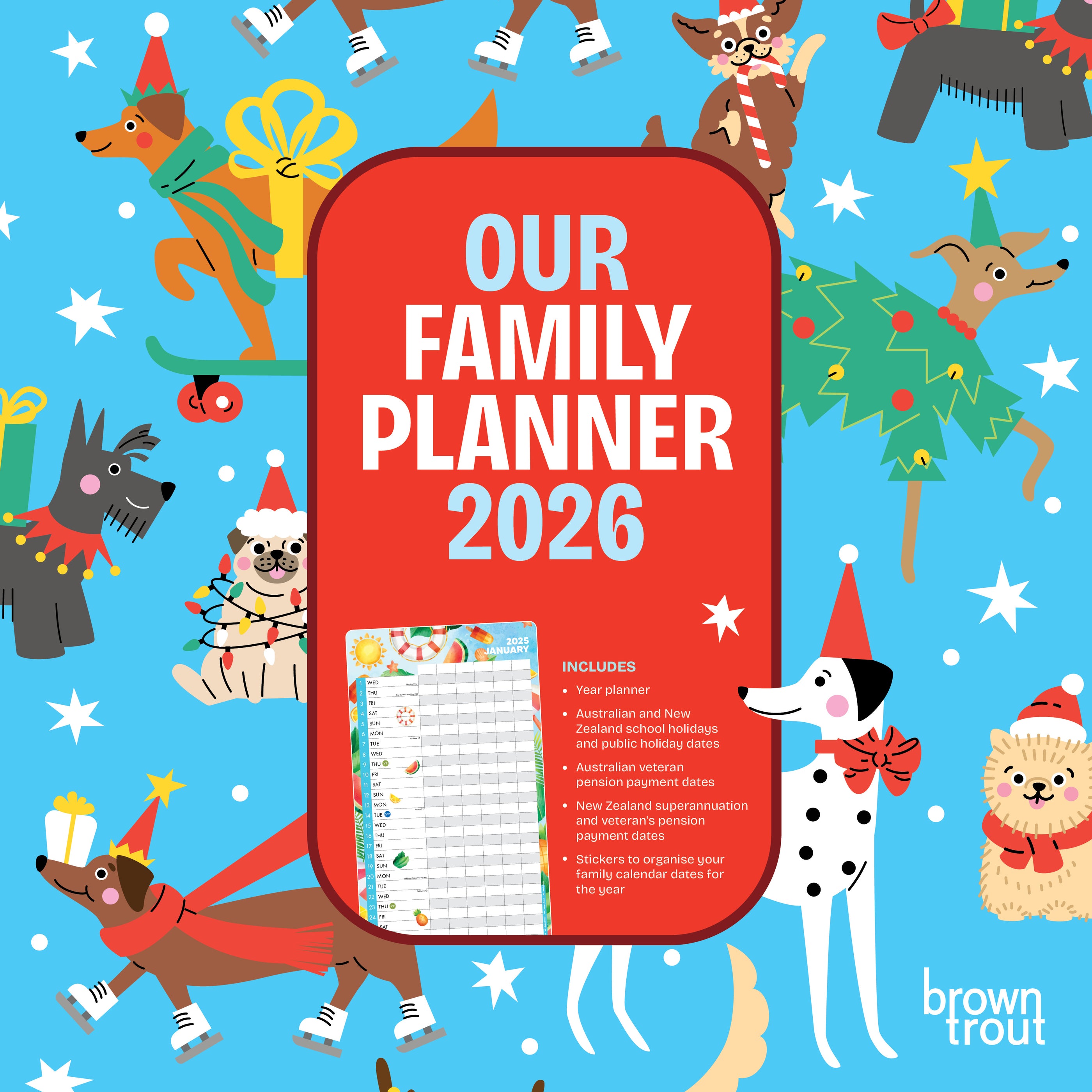 Calendar Club | Our Family Planner 2026 Square Wall Calendar