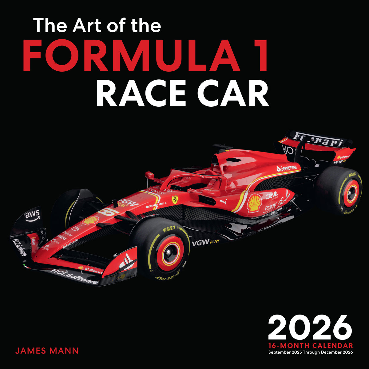 Calendar Club | The Art of Formula ONE Race Car 2026 Square Wall Calendar