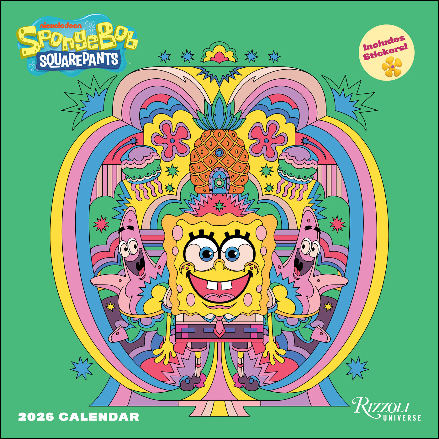 Calendar Club | SpongeBob SquarePants 2026 Square Wall Calendar