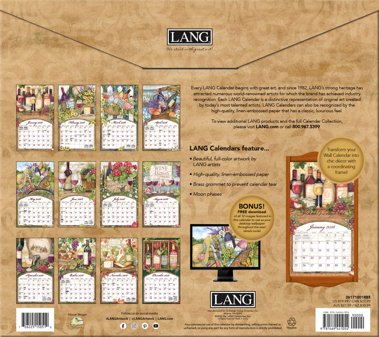 Shop 2026 Large Wall Calendars Online | Calendar Club