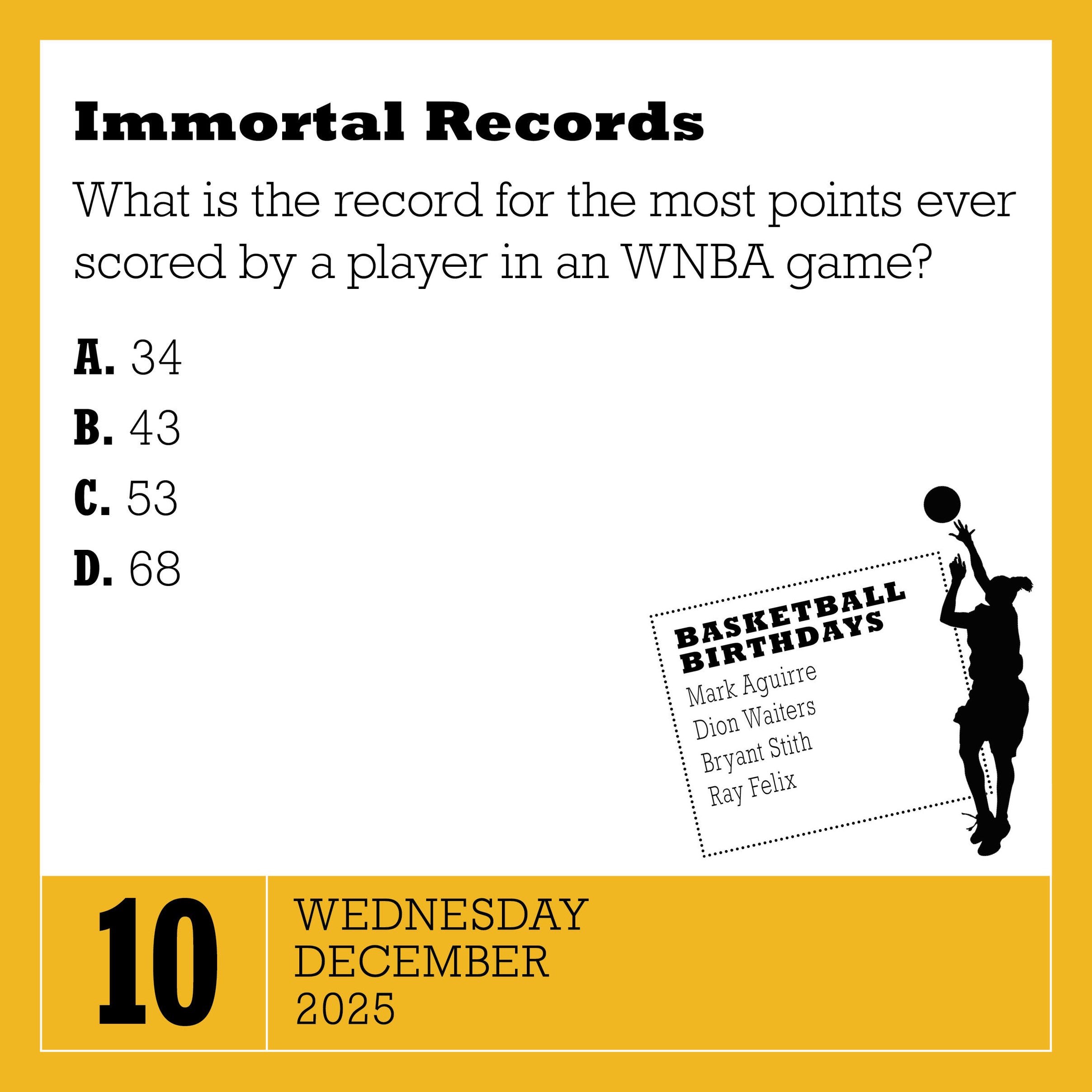 Calendar Club | 2025 Year of Basketball Trivia Page-A-Day Calendar