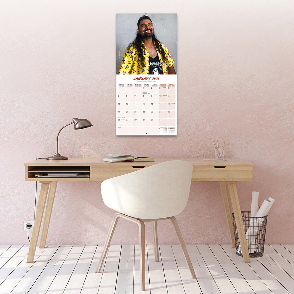 Calendar Club | Mullets with Mulletfest 2026 Square Wall Calendar