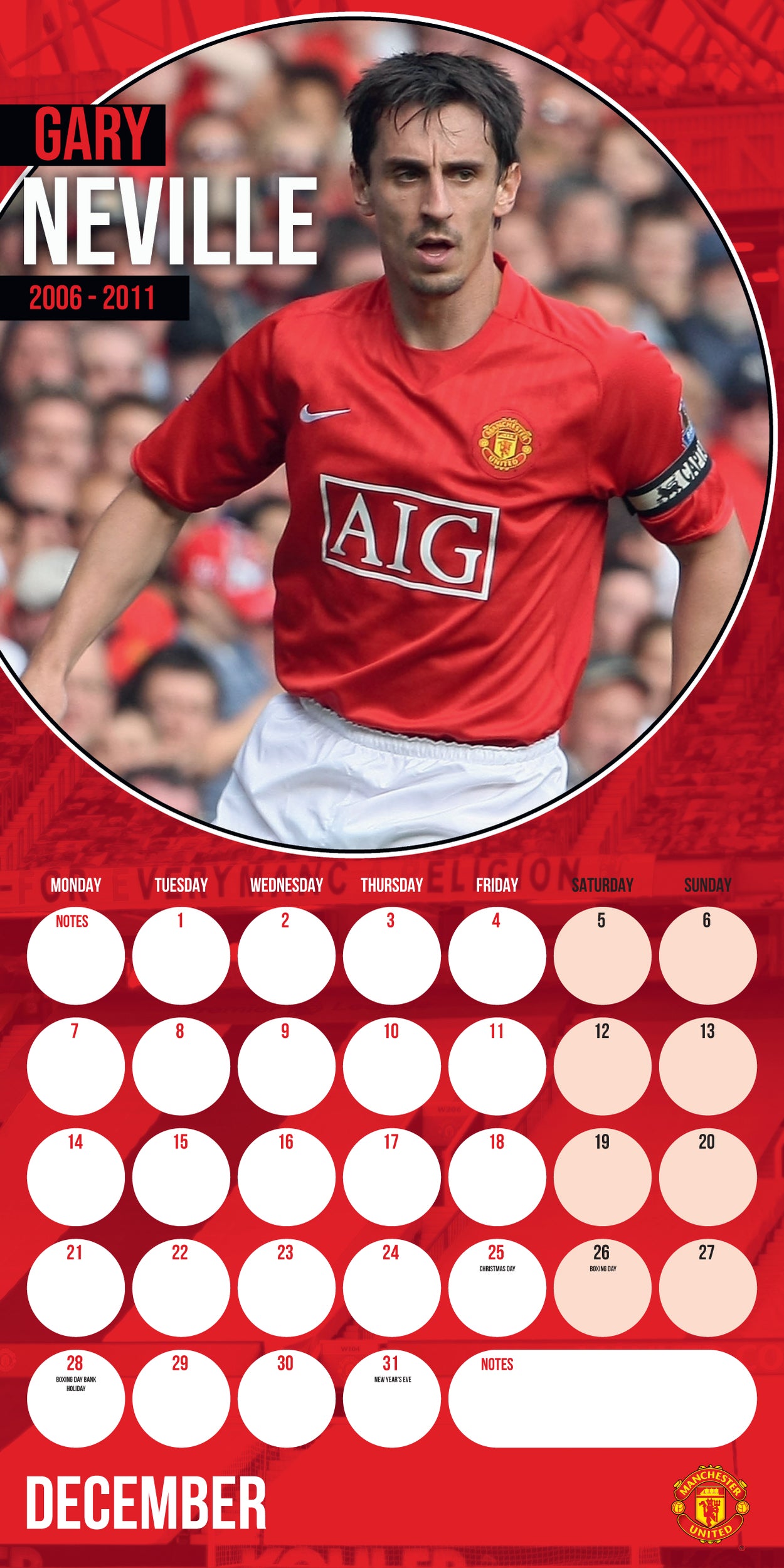Calendar Club | Manchester United Legends 2026 Square Wall Calendar