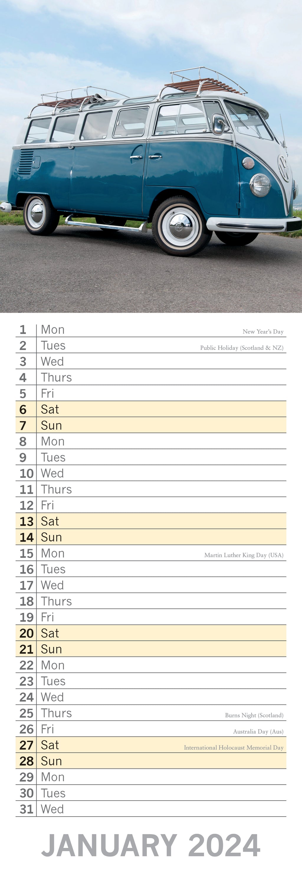 Shop 2024 Slimline Calendars Online | Calendar Club